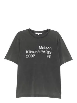 Maison Kitsuné Logo Cotton T-shirt - Black