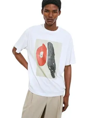 Bottega Veneta Cotton Jersey Printed T-shirt - White