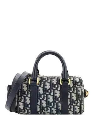 Dior Groove Convertible Bowling Bag Oblique Canvas Nano Handbag - Blue