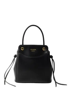 Prada Leather Mini Handbag - Black