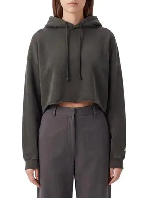 GOLDEN GOOSE Star" Cropped Hoodie - Grey