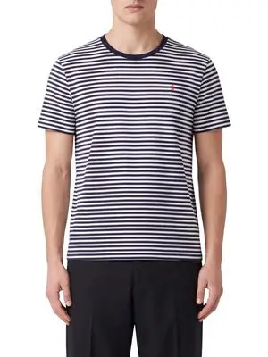 POLO RALPH LAUREN Striped Cotton Crewneck T-shirt With Pony Logo