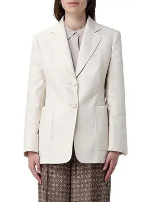 Max Mara Max Mara Single-Breasted Jacket Natural