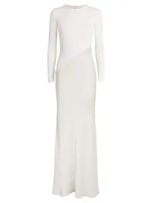 Roland Mouret Contrast-seam Gown - Ivory