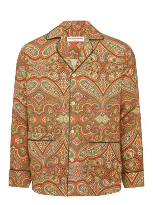 Orlebar Brown Murray Paisley Shirt - Orange