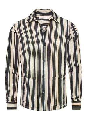 Orlebar Brown Soren Striped Shirt - Blue