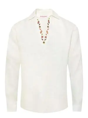 Orlebar Brown Ridley Embroidery Shirt - Neutrals