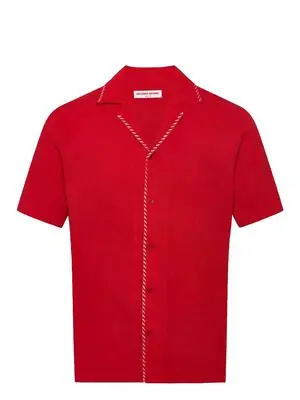 Orlebar Brown Maitan Edge Stitch Shirt Red