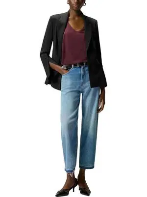 PINKO V-Neck Silk Top