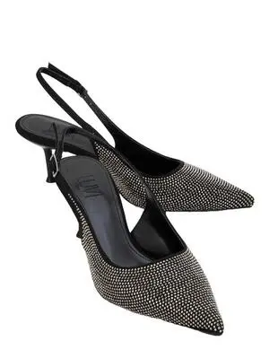 PROLOGUE SHOES Pointed Toe Slingback Pumps - Black