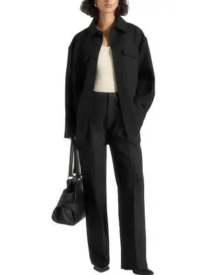 Manière De Voir Oversized Tailored Shirt - Black