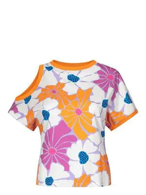 UNTITLED IN MOTION Anntian Floral Cutout Top - Helenium