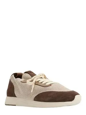 Aquatalia Rolo Knit Sneakers Heathered Brown