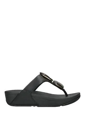 Fitflop Lulu Marble Leather Sandals Black