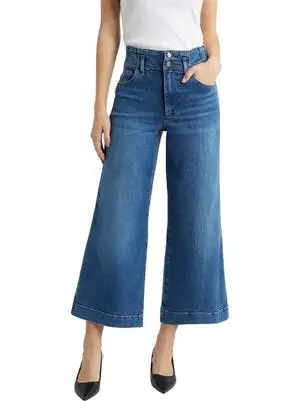 FRAME The Seamed High Waist Ankle Wide Leg Jeans - Charity