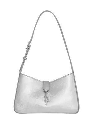 Rebecca Minkoff Small Megan Metallic Leather Shoulder Bag - Silver