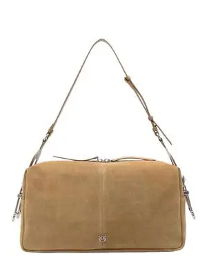 Pinko Suede Shoulder Bag - Neutrals