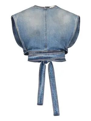 Alaïa Belted Top - Faded Blue