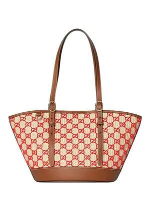 Gucci Small Gg Canvas Tote Bag - Red
