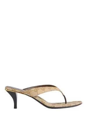 Gucci Canvas Thong Sandal - Beige