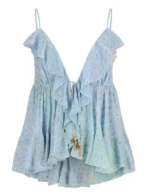 Zimmermann Ruffle Top - Blue