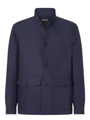 Zegna Chore Buttoned Jacket - Blue