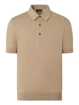 Zegna Cotton Polo Shirt - Neutrals