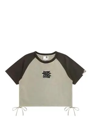 AAPE BY *A BATHING APE Short-sleeve Side-tie T-shirt - Grey
