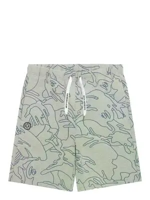 AAPE BY *A BATHING APE Outline-print Shorts - Grey