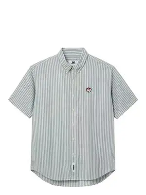 CHOCOOLATE Striped Button Shirt - Grey