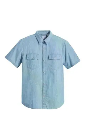 LEVI'S Button Short-sleeve Shirt - Blue