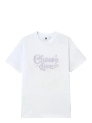 CHOCOOLATE Logo-embroidered T-shirt - White