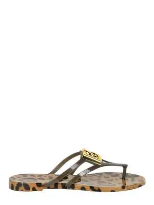 Dolce & Gabbana Leopard-print Sandals - Brown
