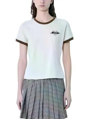 Moncler Embroidered Heart-motif T-shirt - Neutrals