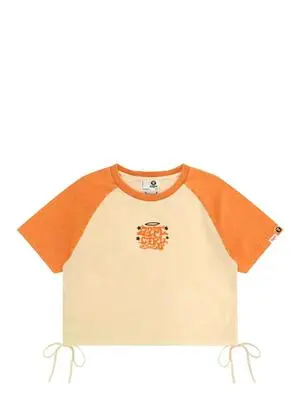 AAPE BY *A BATHING APE Short-sleeve Side-tie T-shirt - Neutrals