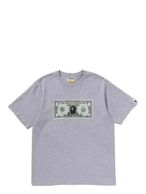 A BATHING APE Dollar-print T-shirt - Grey