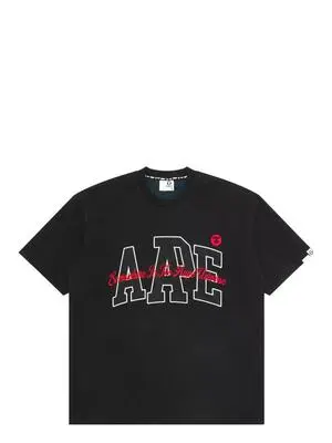 AAPE BY *A BATHING APE Logo-embroidered T-shirt - Black