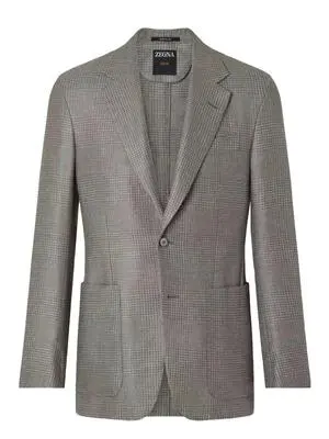 Zegna Patterned Notched Jacket - Grey