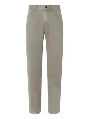 Zegna Roccia Straight Leg Trousers - Grey