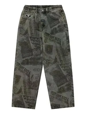 AAPE BY *A BATHING APE Logo-patch Trousers - Grey
