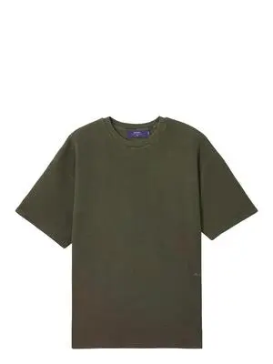 AFTERMATHS Waffle-texture T-shirt - Green