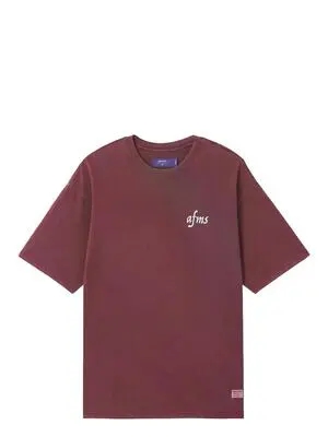 AFTERMATHS Elephant-embroidered T-shirt - Red