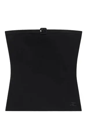 COURREGES Buckled Tube Top - Black