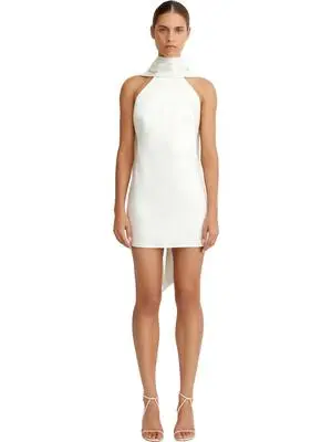 Significant Other Lucile Halter Mini Dress - Bone