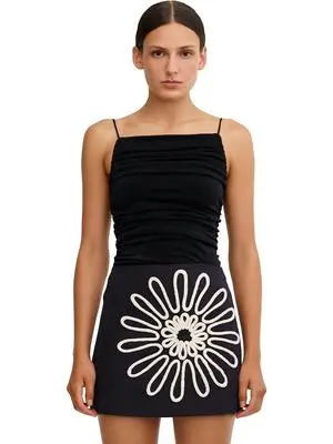 Significant Other Mini Skirt With Embroidered Detail - Black