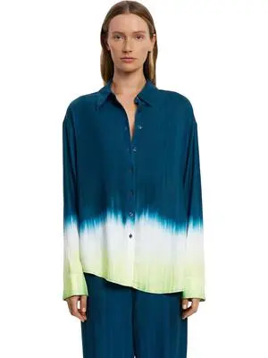 Significant Other Long Sleeve Button-up Shirt - Petrol Gradient
