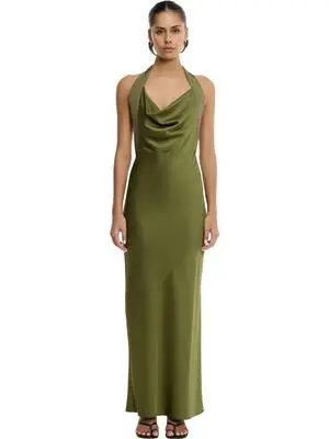 Significant Other SO ONLINE AU Devlyn Halter Maxi Dress Fern