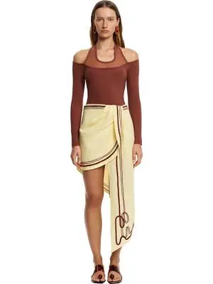 Significant Other Mini Embroidered Skirt - Lemonade