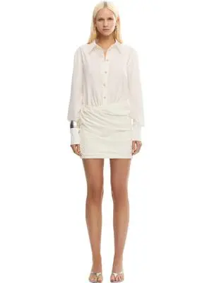 Significant Other Ariya Mini Shirt Dress - Ivory