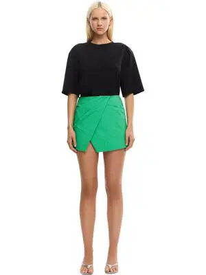 Significant Other Micro Mini Wrap Skirt - Apple